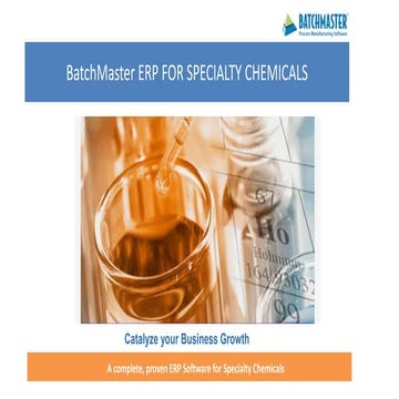 BatchMaster for Specialty Chemicals | PPT