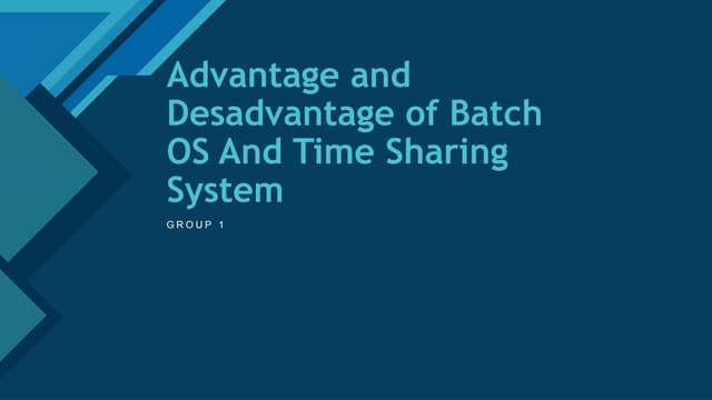 Batch operating system | PPTX