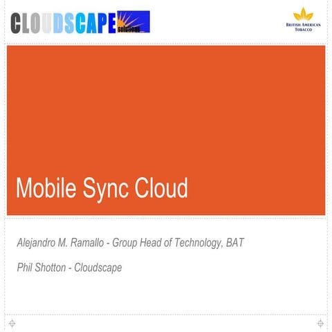 CloudCrowd- BAT Presentation on building a private mobile sync cloud | PPT