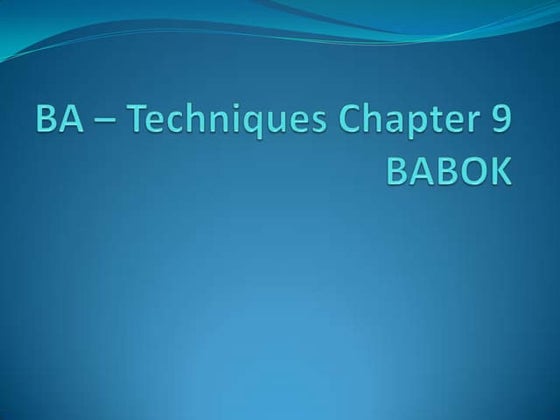 BABOK v3 KA Task Summary v0.15