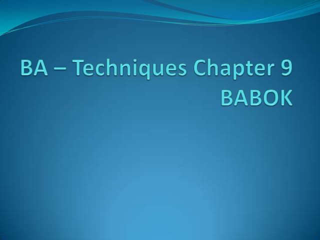 BABOKv3 A Summary v1.00