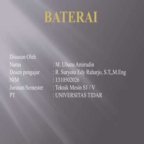 Baterai | PPTX