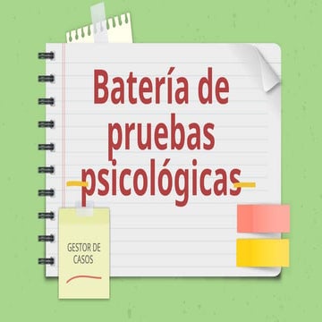 Bateria de pruebas psicológicas psicometricas y proyectivas | PPTX