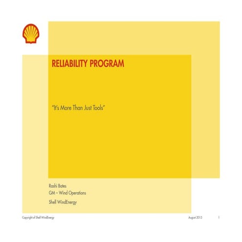 Rashi Bates: 2013 Sandia National Laboratoies Wind Plant Reliability ...