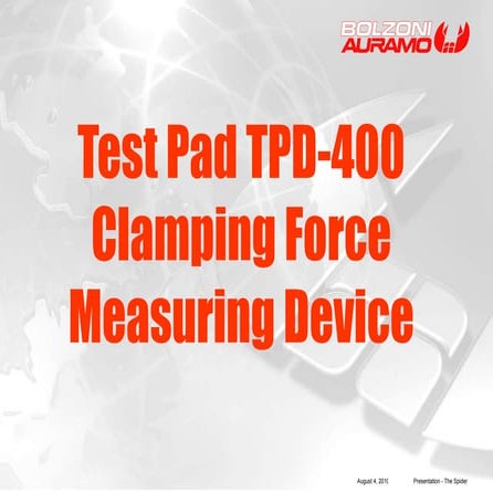 Measuring Clamping Force with the BA Test Pad | PPS