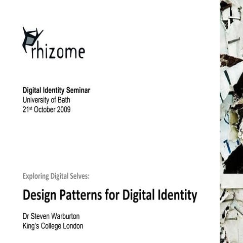 Design Patterns for Digital Identity | PPT | Technology & Computing