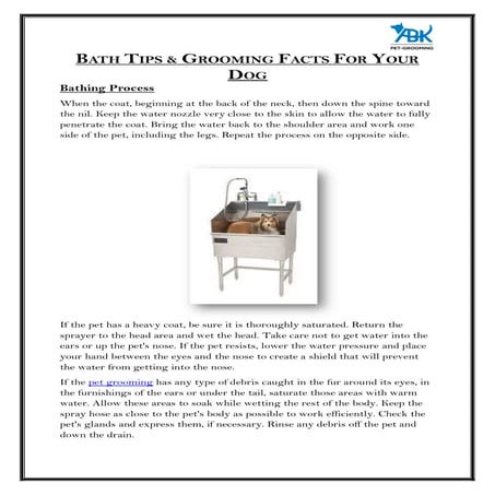 Bath tips for your dog | PDF