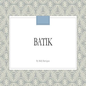 Batik | PPTX