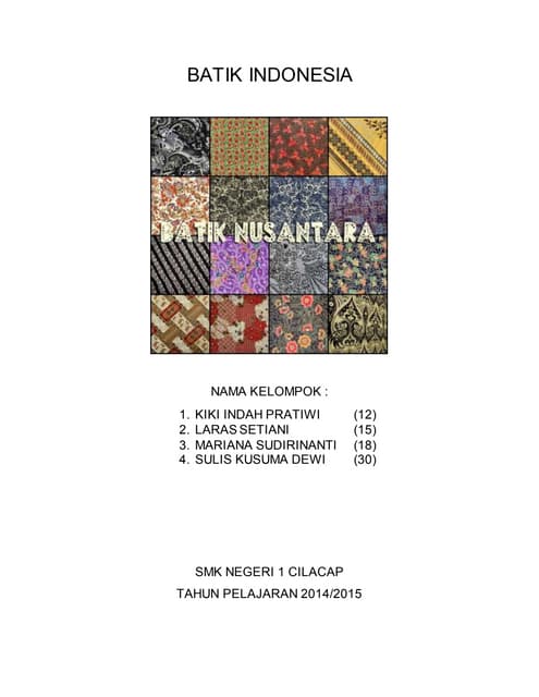 Sejarah batik di indonesia | DOCX