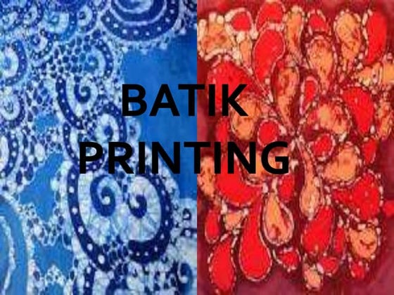 The art of batik handout | PDF