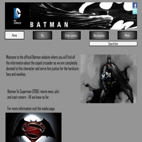 Batman website designs | PPTX