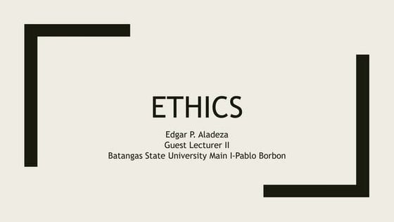 Ethics 2 - Moral and Non-moral standards .pptx