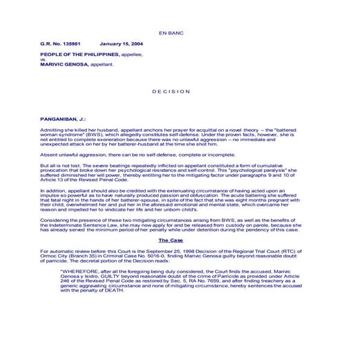 Battered wife syndrome | DOC | Injuries | Diseases and Conditions