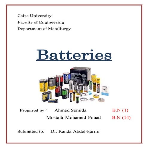 Batteries | DOCX