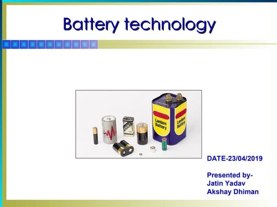 Lead storage battery | PPTX | Chemistry | Science