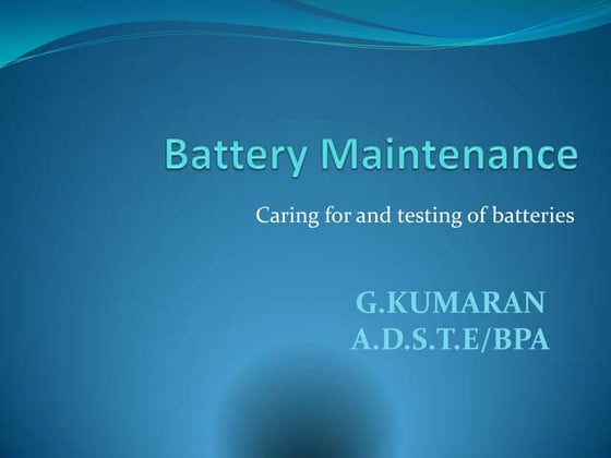 Presentation on battery | PPT | Chemistry | Science