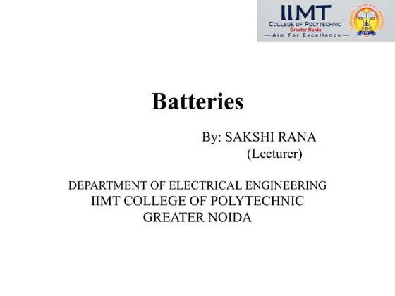 Batteries | PPT