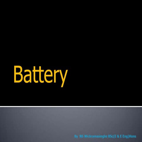 Batteries and types | PPT