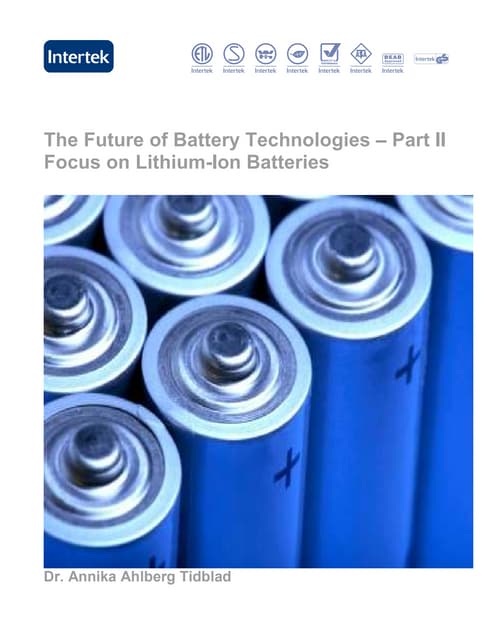 Lithium Ion Batteries, an Overview | PPT