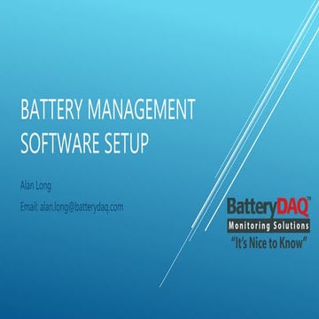 Battery management software setup | PPT