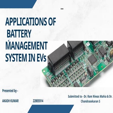 BATTERY MANAGEMENT SYSTEM (13).pptx............ | PPTX