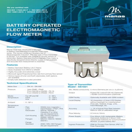 Battery Operated Electromagnetic Flow Meter.pdf