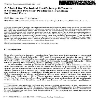 Battese 1995 | PDF
