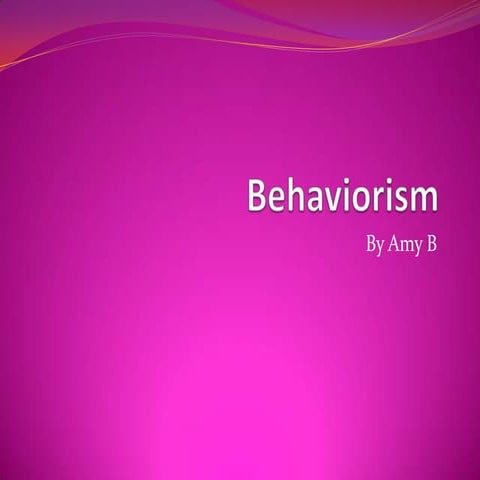 Behaviorism | PPTX