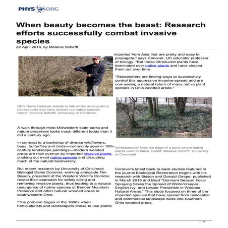 Battle against invasive species | PDF