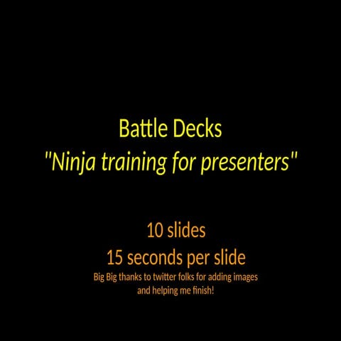 Battle Decks "Ninja Training for Presenters" | PPTX