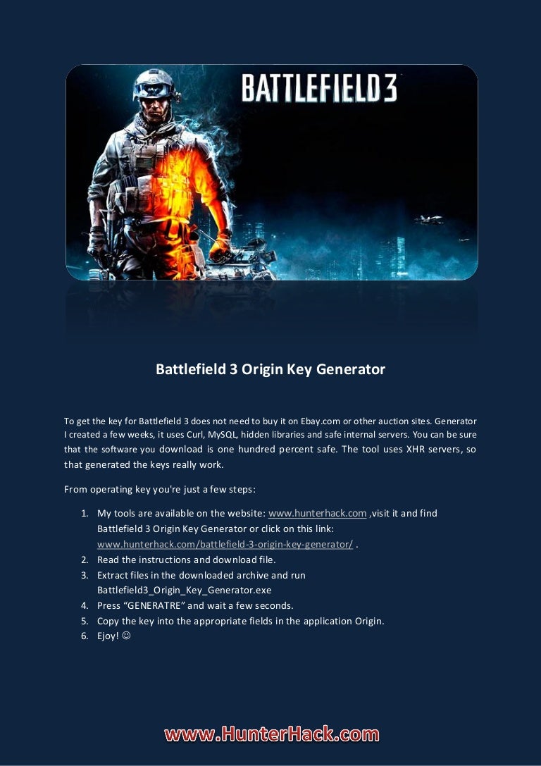 Battlefield 3 origin key