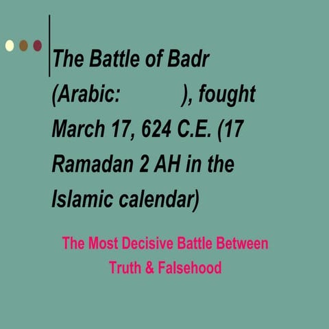 Battle of badr | PPTX