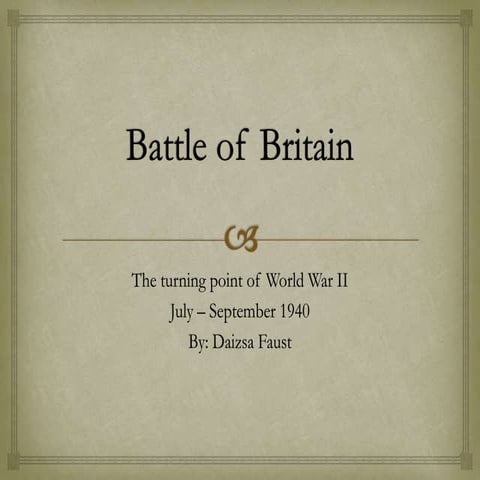 A presentation on- The Battle of Britain | PDF