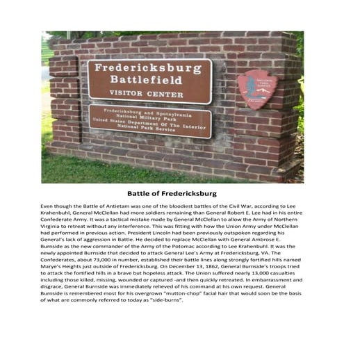 Battle of Fredericksburg | DOCX