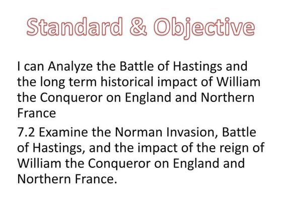Battle Of Hastings | PPT