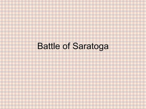 Battle at Saratoga | PPT