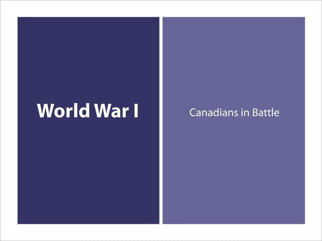 Majorcanadianbattlesinww1 110324213227-phpapp02 | PPTX