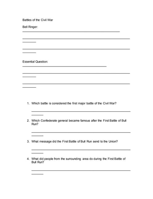 Toward civil war guided notes | PDF