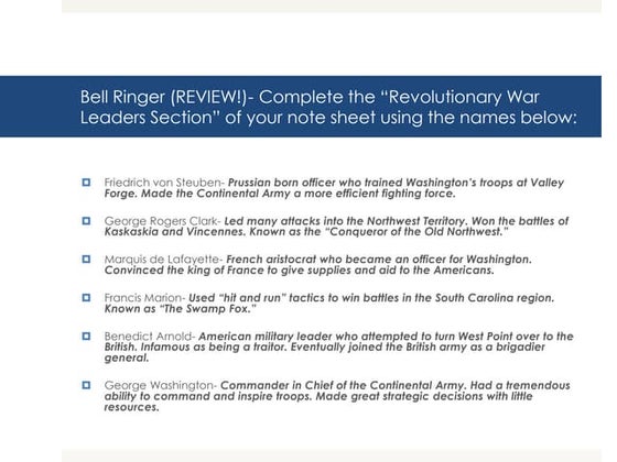 American Revolution | PPTX