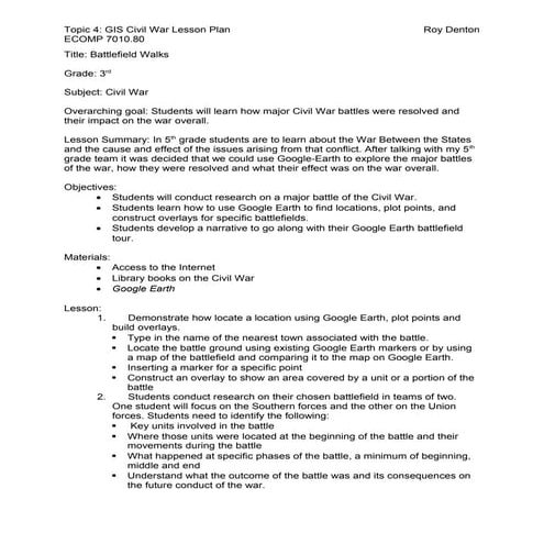 Battle Topic4 Ecomp7010 | DOC