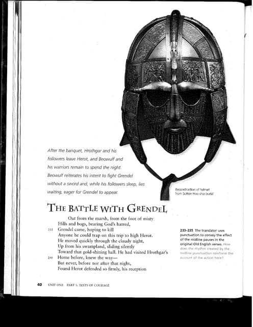 Beowulf: The Battle with Grendel | PPTX