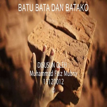 Batu bata dan batako | PPTX