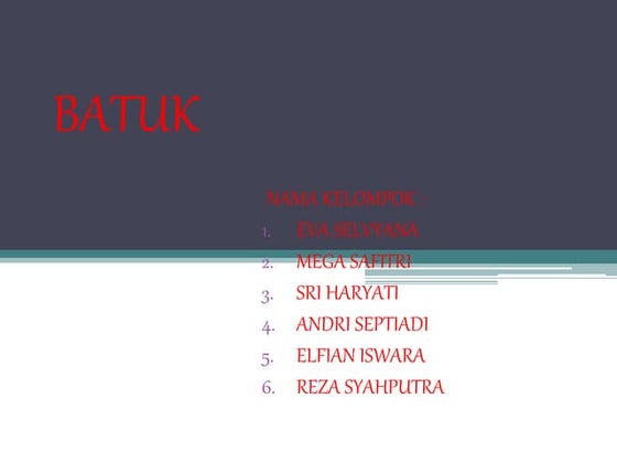 Patofisiologi batuk | PPT