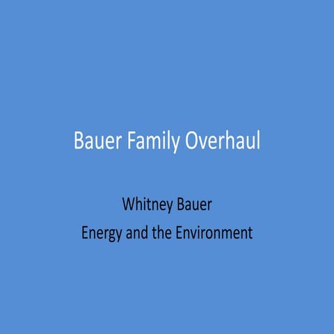 Bauer family overhaul | PPT