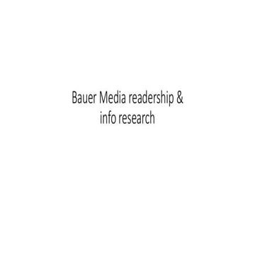 House style analysis of real-life magazines from Bauer Media | PPTX