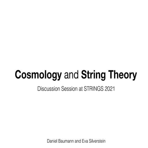 Cosmology and String Theory | PPT