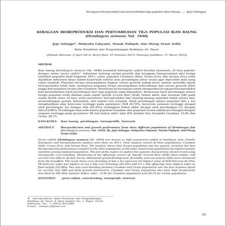 Baung 3 populasi jojo-jra- 2015 | PDF