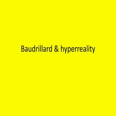 Baudrillard | PPTX
