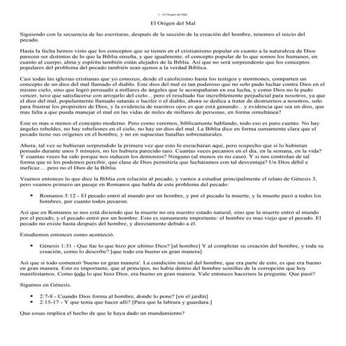 El origen del mal | PDF