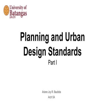 Planning and Urban Design Standards | PDF